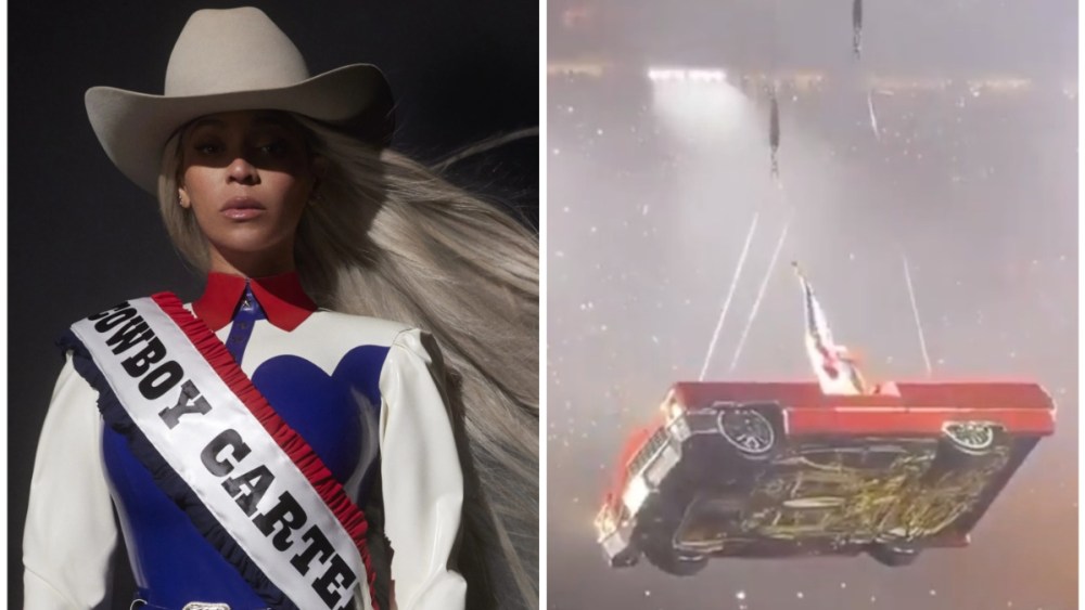 Beyoncé's Mid-Air Car Almost Tips Over, Singer Pauses Show